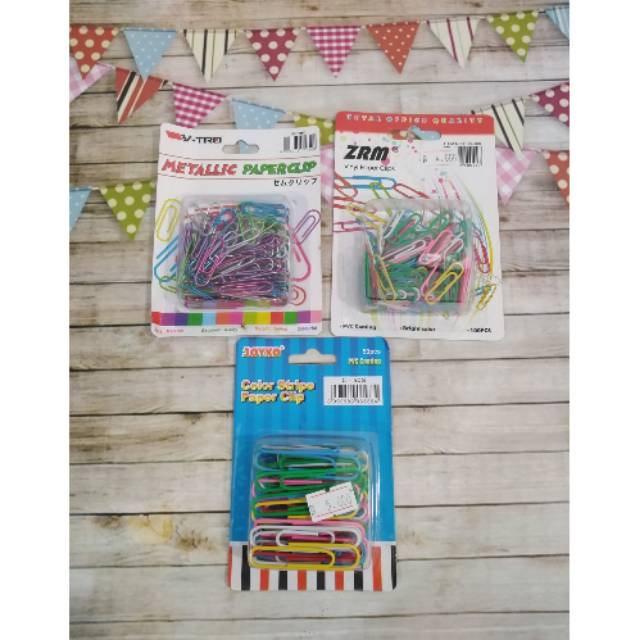 Jual Paper clip & binder clip warna neon metalic rosegold | Shopee ...