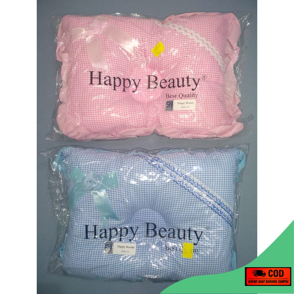 Jual COD Bantal Bayi Baby HAPPY BEAUTY Bantal Anti Peang Lubang Bolong ...