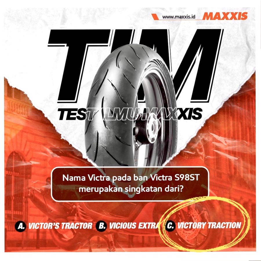 Jual Ban Yamaha NMAX Maxxis Victra 120/70-13 ( Depan upsize ) | Shopee ...