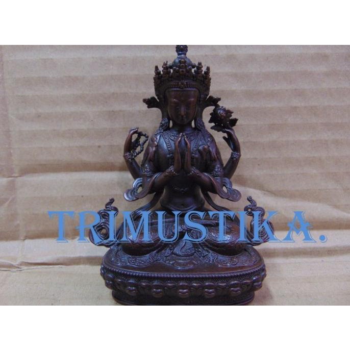 Jual Patung Dewi Tara Motif Batik Ukuran Mini Tembaga Merah | Shopee ...