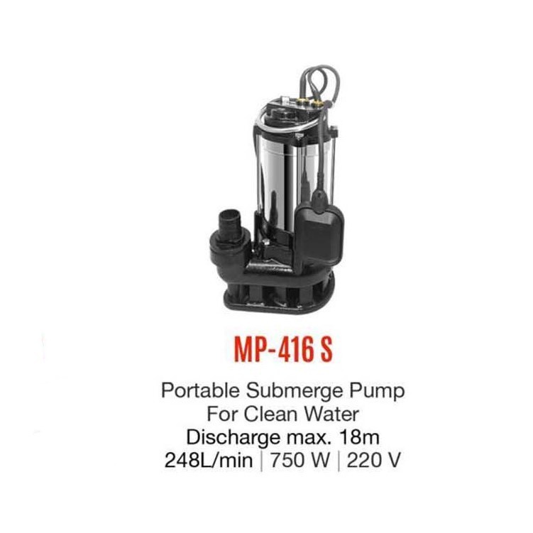 Jual UCHIDA MP 416 S POMPA CELUP STAINLESS 1 HP | Shopee Indonesia