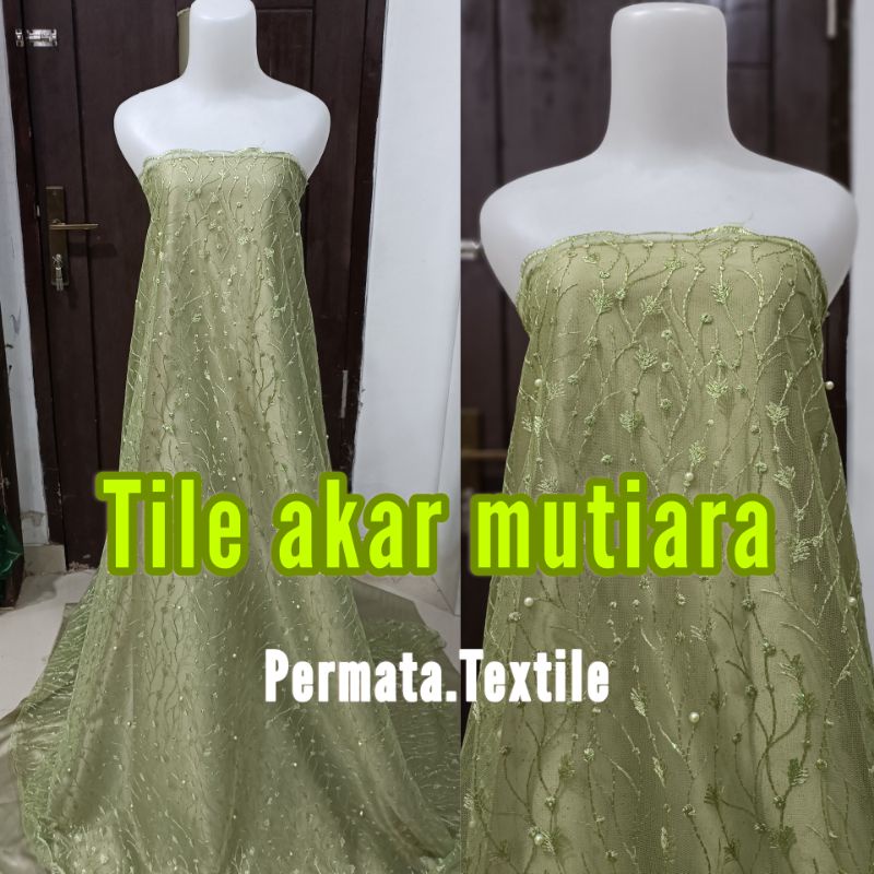 Jual Tile akar mutiara Motif PADI / tile mutiara / harga persetengah ...