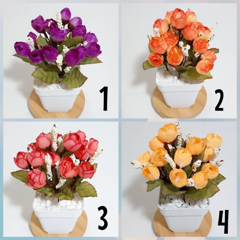 Jual Rangkaian BUNGA MAWAR MINI ARTIFICIAL/ bunga palsu / bunga imitasi ...