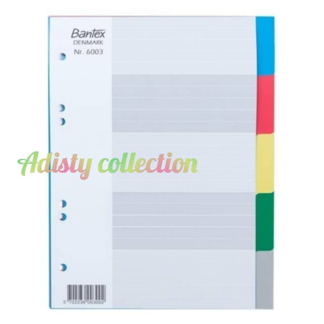 Jual Divider Bantex A5 Polos 5 Tab 6003 | Shopee Indonesia