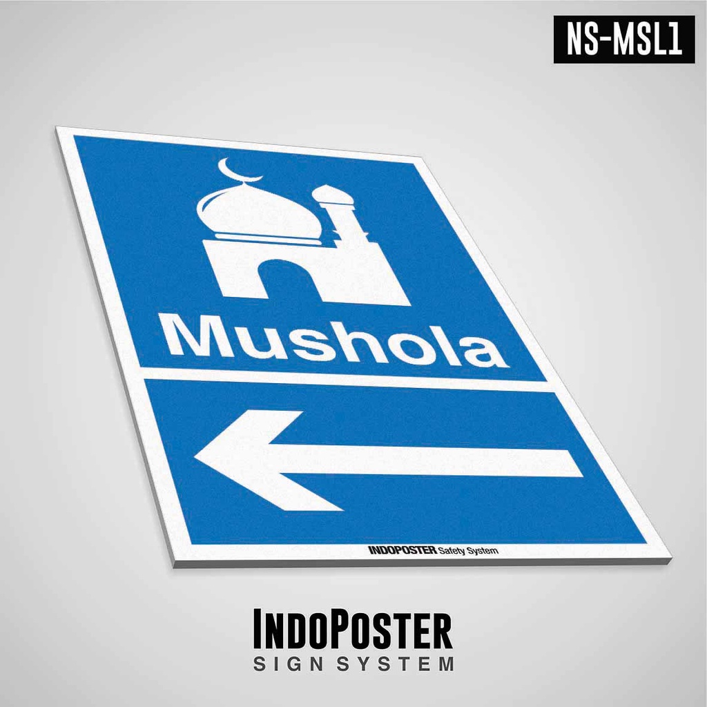 Jual Safety Sign Rambu K3 Pelat PVC Rambu Arah Mushola Kanan / Kiri ...