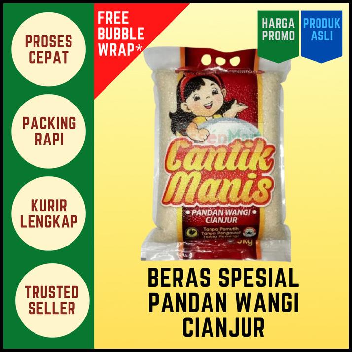 Jual Cantik Manis Beras Pandan Wangi 5Kg | Shopee Indonesia