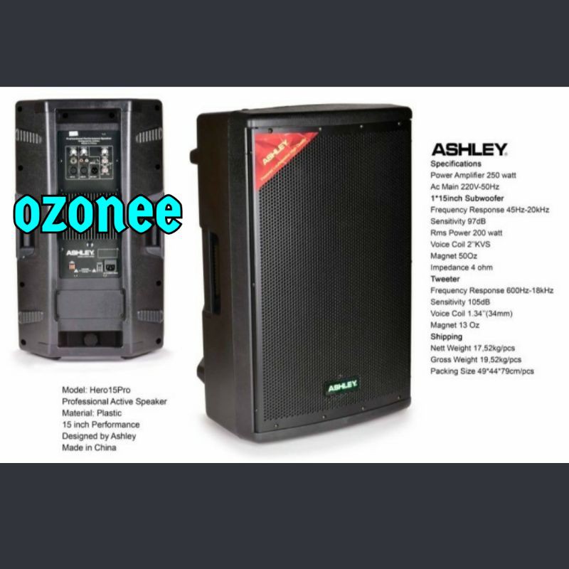 Jual SPEAKER AKTIF ASHLEY HERO 15 IN PRO 15A ORIGINAL 15 INCH AKTIF 15 PRO | Shopee Indonesia