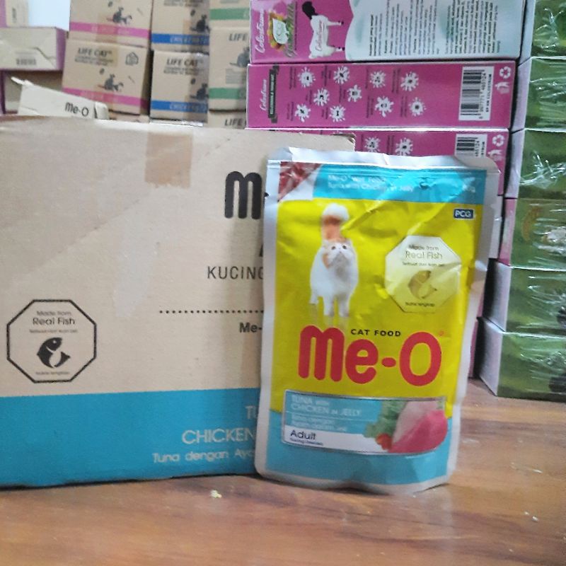 Jual MEO KITTEN SACHET TUNA & SARDINE IN JELLY 80 GR MEO SACHET ...
