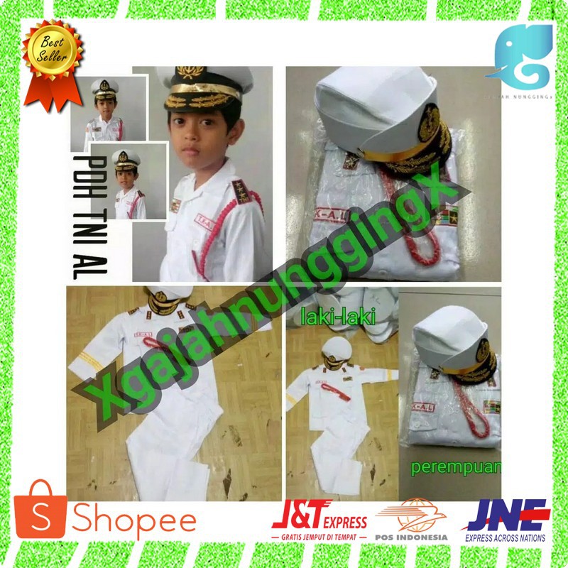 Jual Baju Seragam TNI AL Angkatan Laut | Seragam TNi AL Anak |Angkatan Laut Anak | Karnaval ...