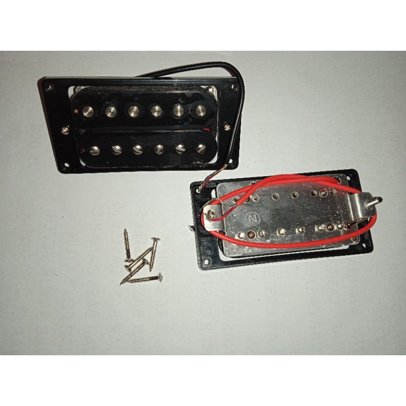 Jual pickup gitar double coil hitam//spul double coil hambucker//pickup ...