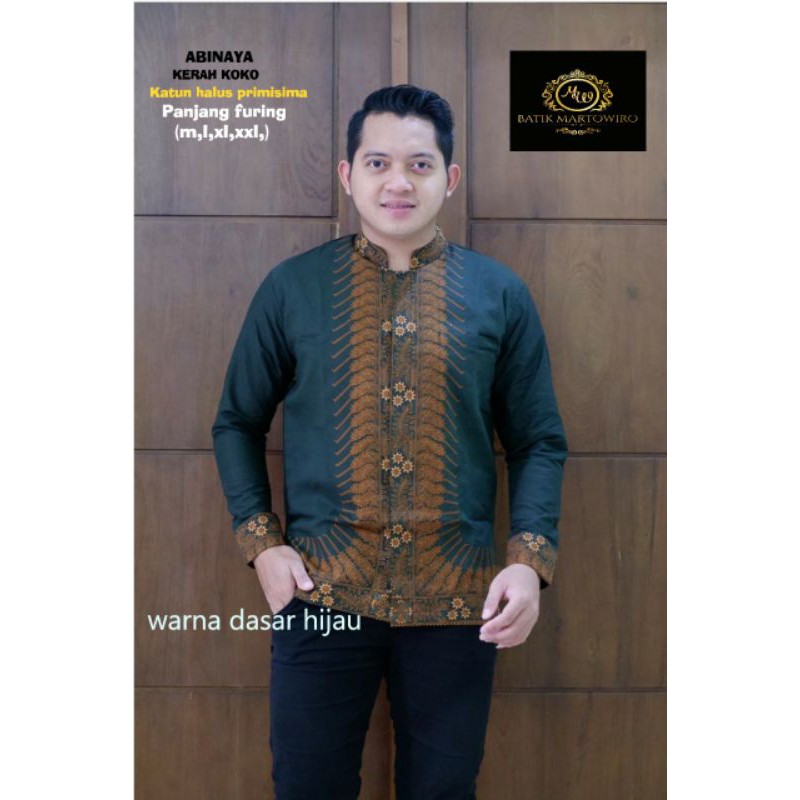 Jual BAJU BATIK SEPECIAL RAMADAN KERAH KOKO ABINAYA | Shopee Indonesia