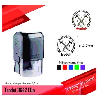 Jual trodat 3642 stempel custom perusahaan lingkaran 4cm murah ekonomis 1 warna | Shopee Indonesia