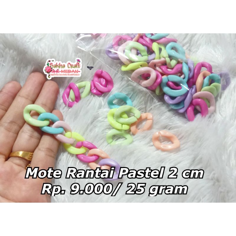 Jual Mote Rantai Gepeng Kecil 2 cm / 25 gram (Bahan Craft Medan ...