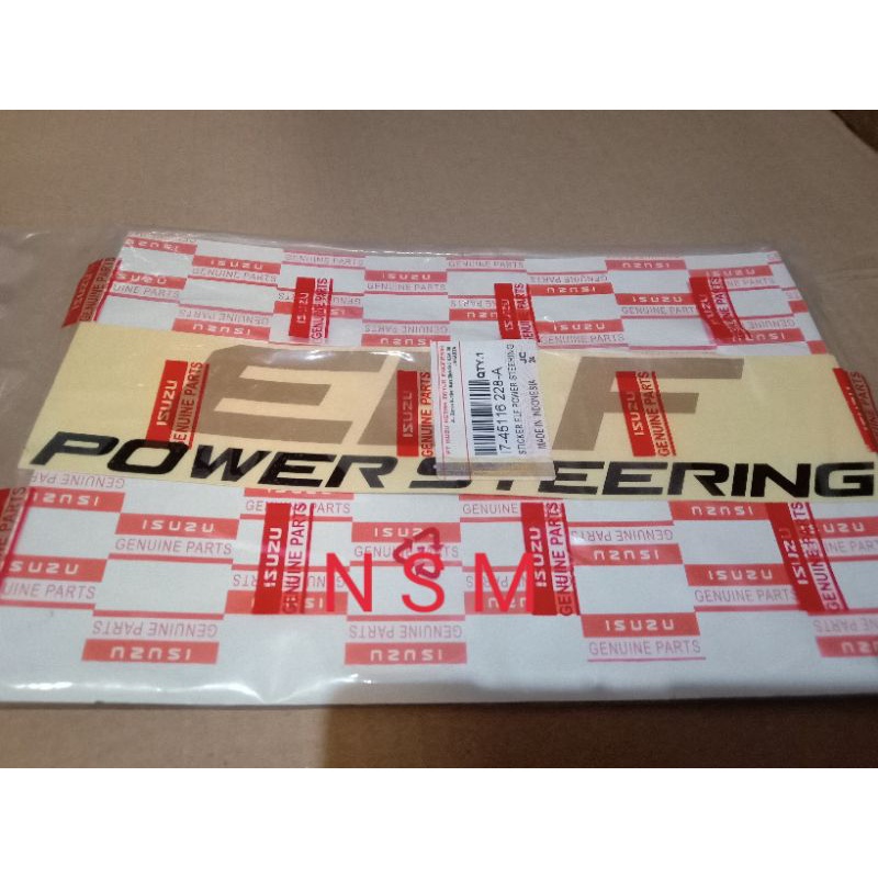 Jual STICKER ISUZU ELF POWER STEERING ORI ISUZU | Shopee Indonesia
