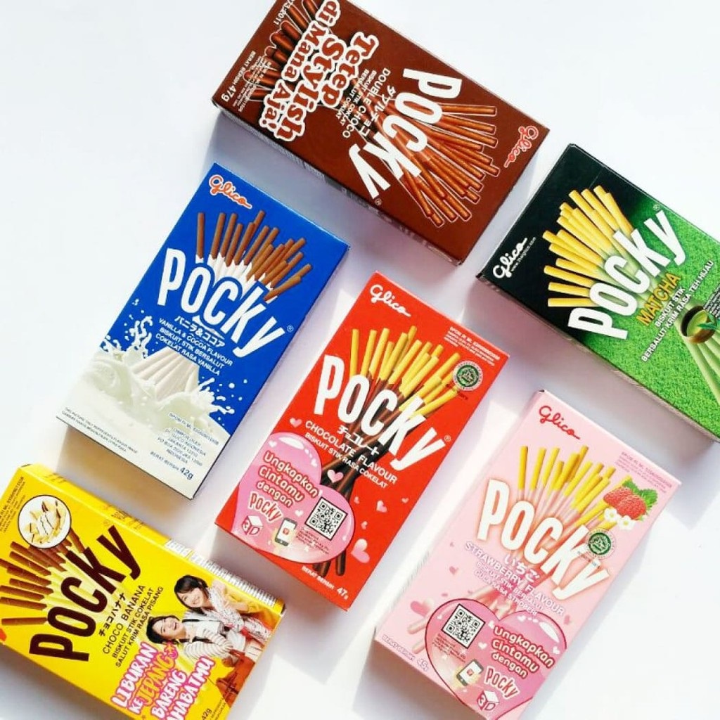 Jual POCKY BISKUIT STIK RASA COKELAT / STRAWBERRY ISI 10 PAK 22 GRAM ...