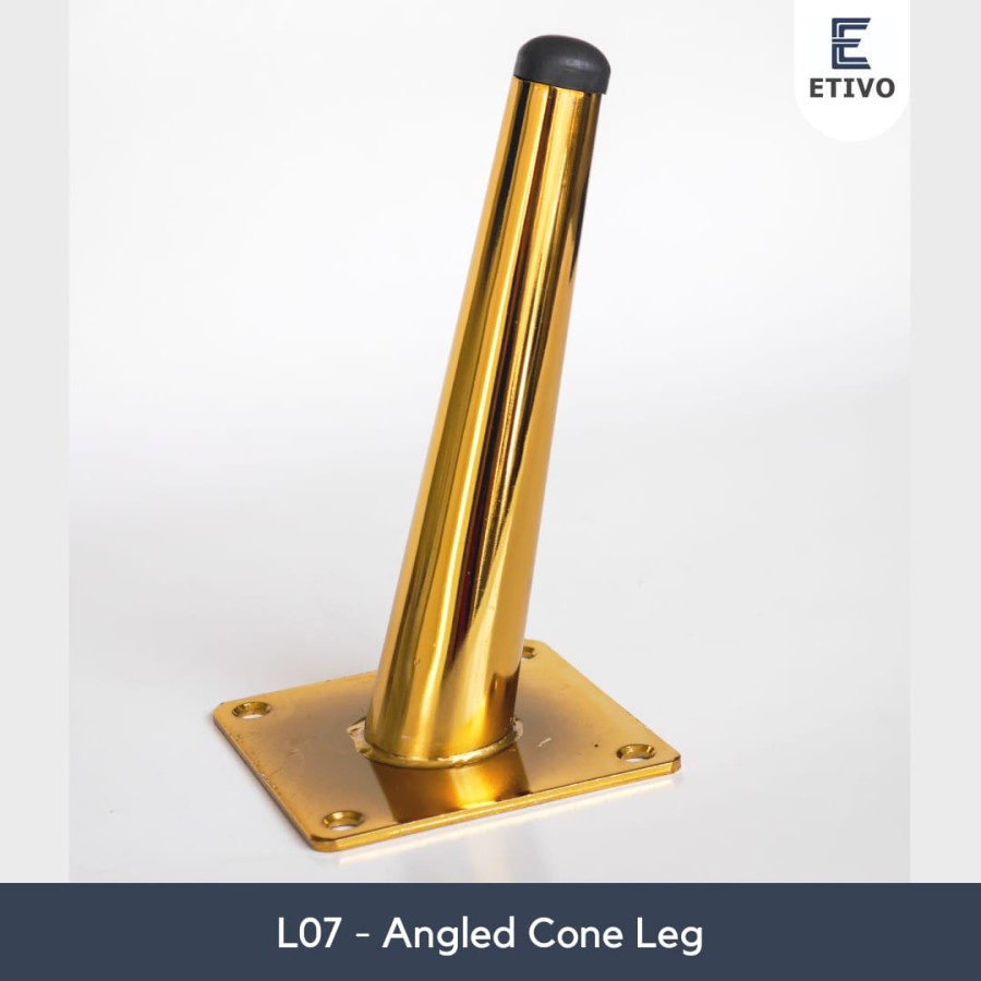 Jual L07 Angled Cone Leg Table Sofa Metal Kaki Meja Besi Miring Gold ...