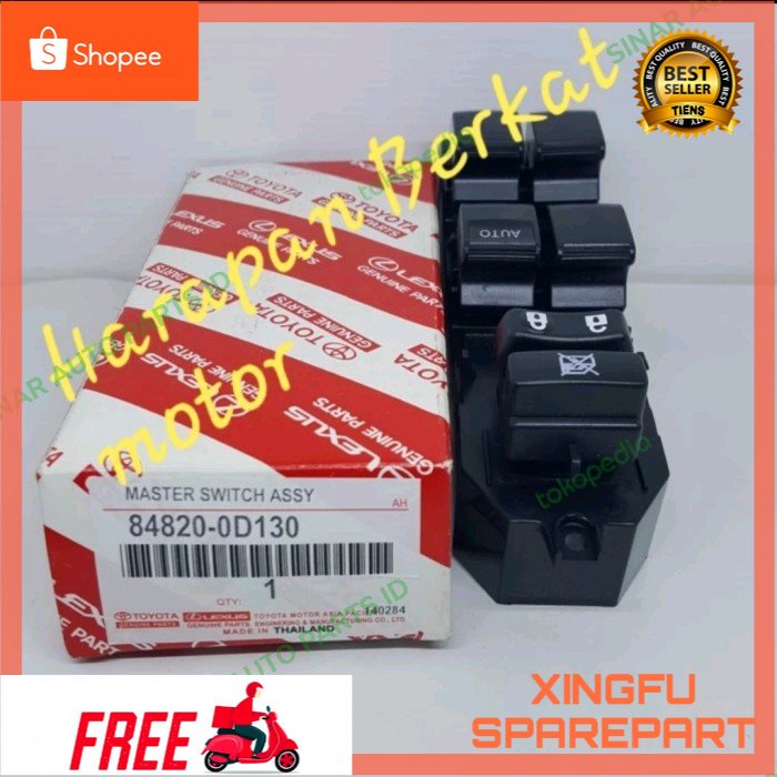 Jual PART SWITCH MASTER POWER WINDOW TOYOTA ALL NEW VIOS NEW YARIS ...