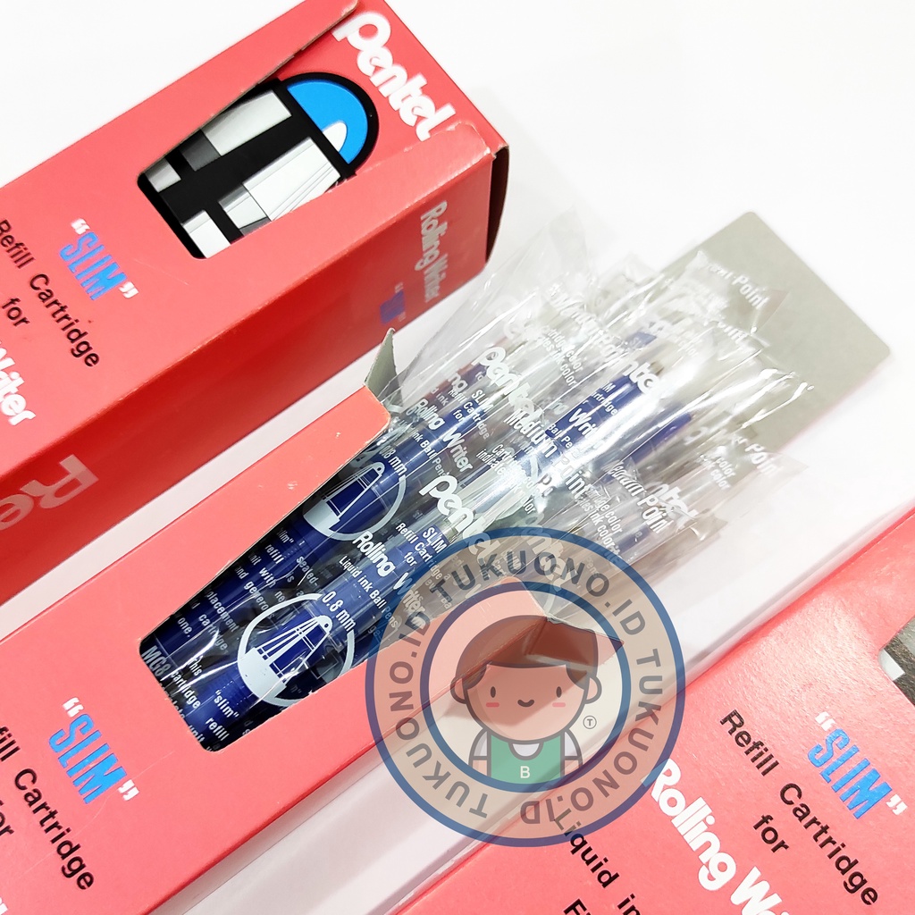 Jual PENTEL REFILL ISI PULPEN 0.8mm MG8 | Refill Cartridge for Rolling ...
