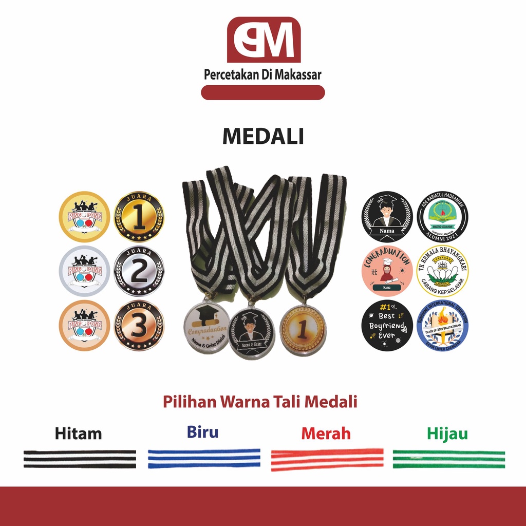 Jual Medali / Medali Timbal Balik / Medali Custom / Medali Juara ...