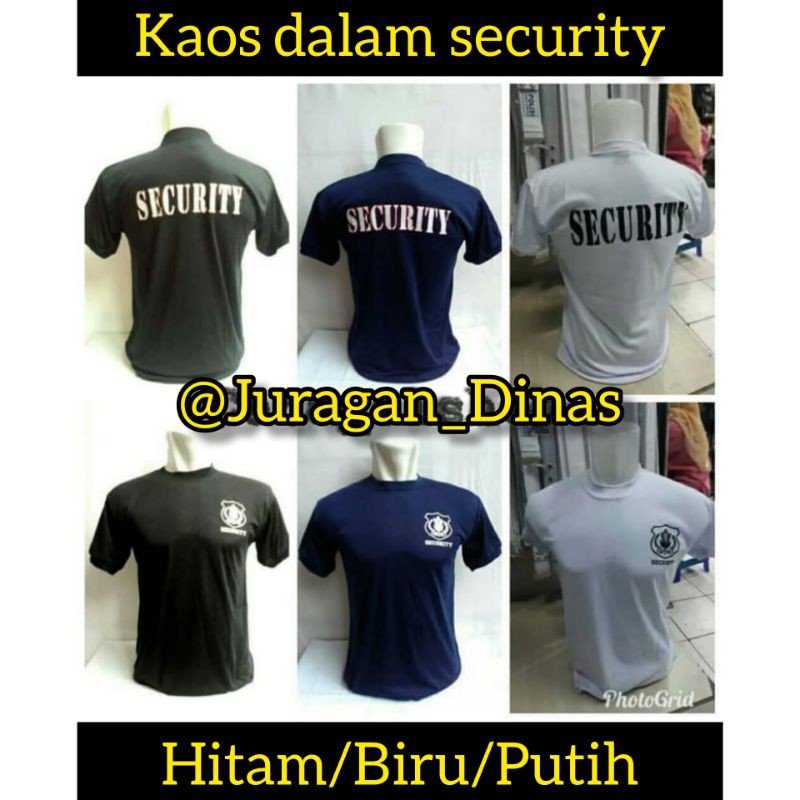Jual Seragam Baju Kaos Dalam Oblong Round Neck PDH PDL Satpam Security ...
