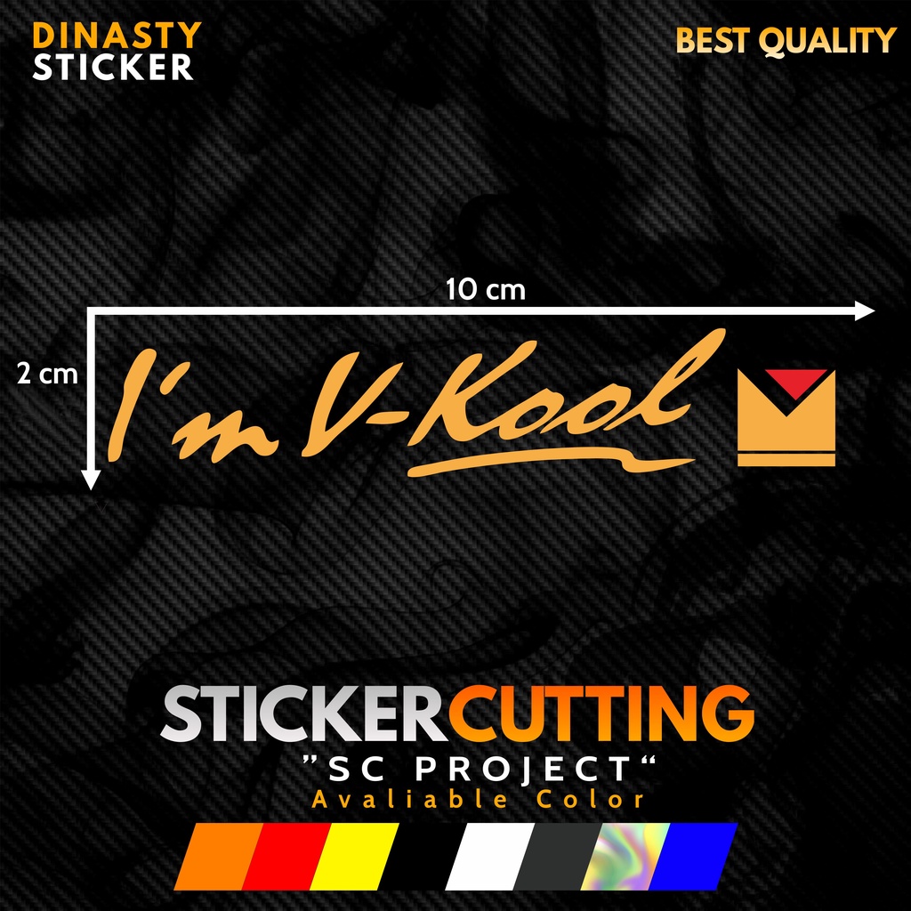 Jual STICKER STIKER CUTTING IM VKOOL STICKER KACA MOBIL | Shopee Indonesia