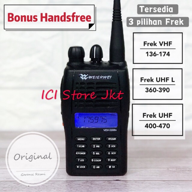 Jual Radio HT Weierwei VEV 3288S VHF Garansi Resmi | Shopee Indonesia