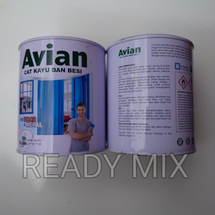 Jual kayucat- cat avian 1kg kayu & besi - sw putih -cat kayu | Shopee ...