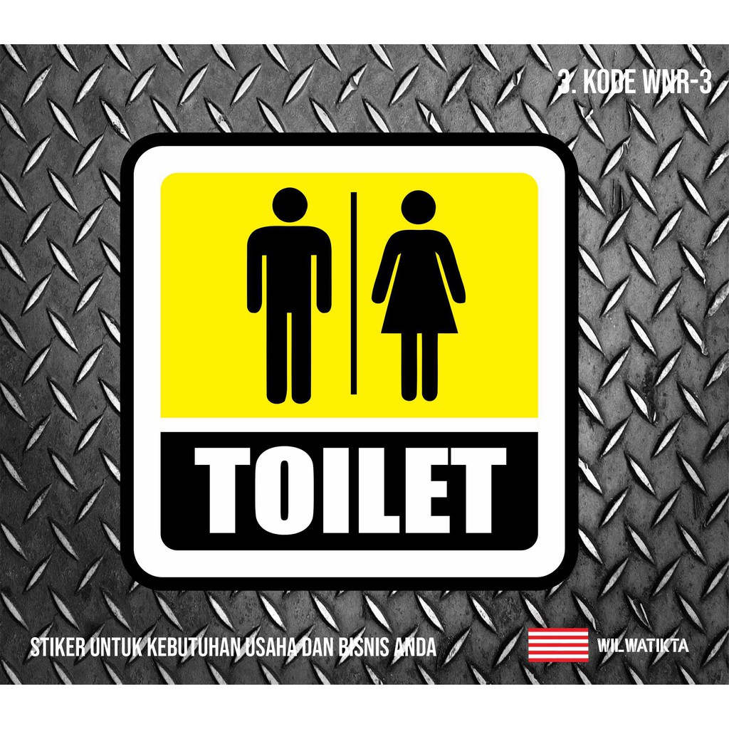 Jual 02-Sticker Safety Sign Warning Toilet Kuning-Hitam ( Min 2 Pc ...