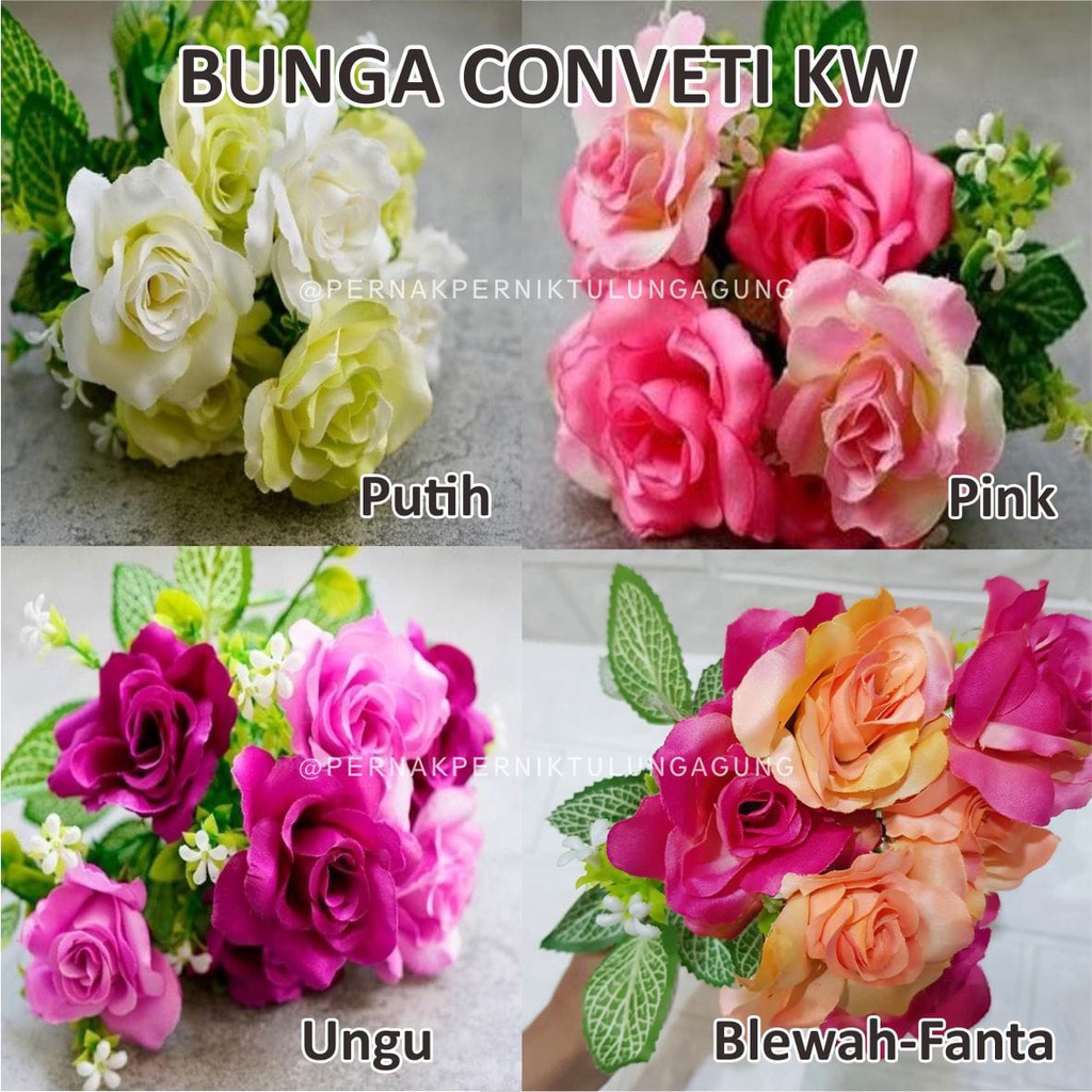Jual Bunga Rose Conveti Kw - Rose Juliet Artificial Flower Bunga Mawar ...