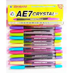 Jual Pulpen AE7 Crystal Black STANDARD isi 12/bolpoin | Shopee Indonesia