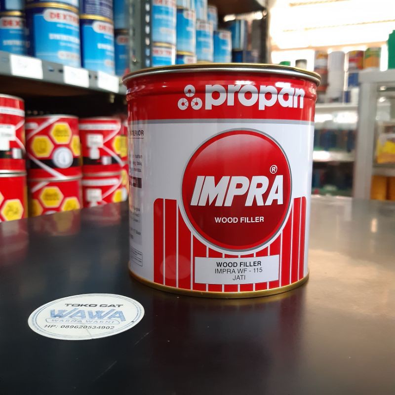 Jual dempul kayu Impra Wood Filler melamin propan 1kg jati, sungkai ...