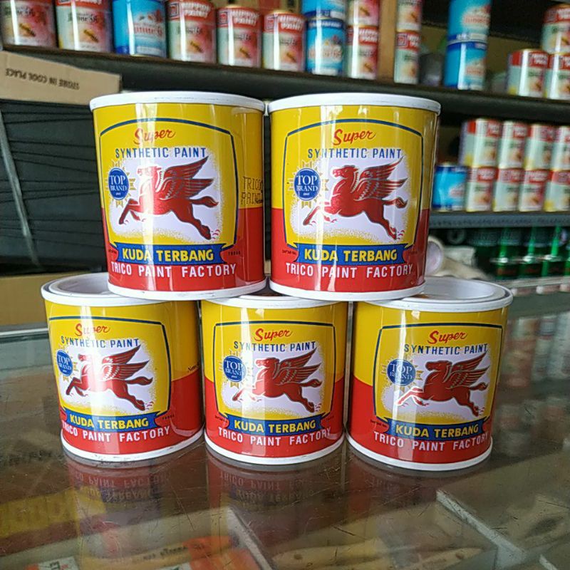 Jual Cat Besi Kayu Kuda Terbang 0.1 Liter | Cat Kecil Murah | Cat Motor ...