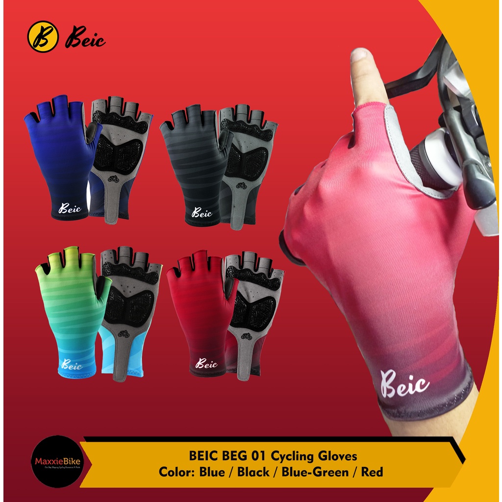 Jual BEIC BEG01 Sarung Tangan Sepeda Bike Glove Half Finger Cycling ...