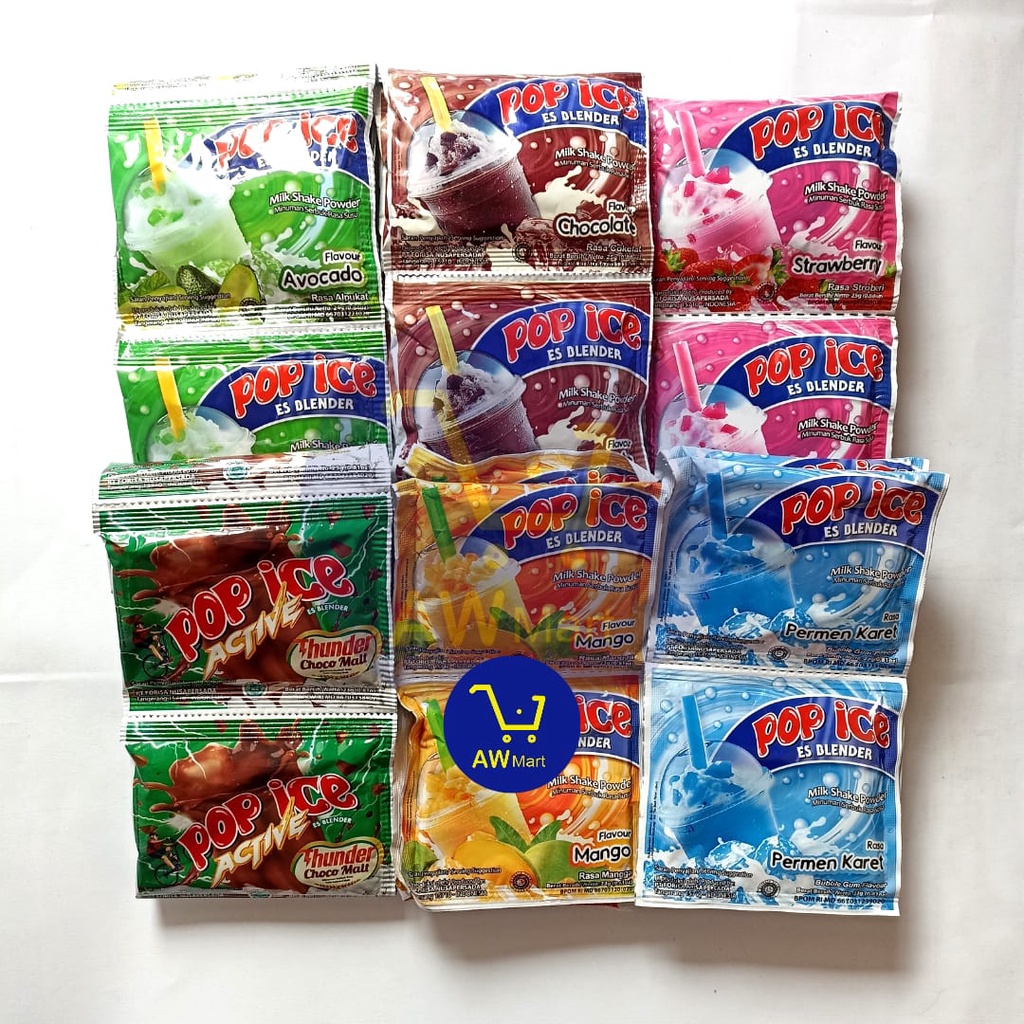 Jual POP ICE RENCENG (25 GRAM X 10'S - CHOCOLATE/STRAWBERRY/CHOCO MALT ...