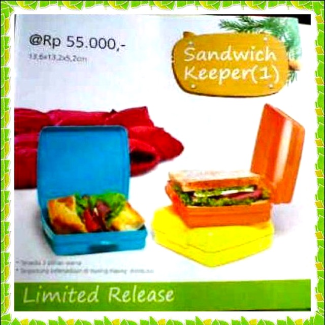 Jual Kotak bekal sandwich keeper tupperware | Shopee Indonesia