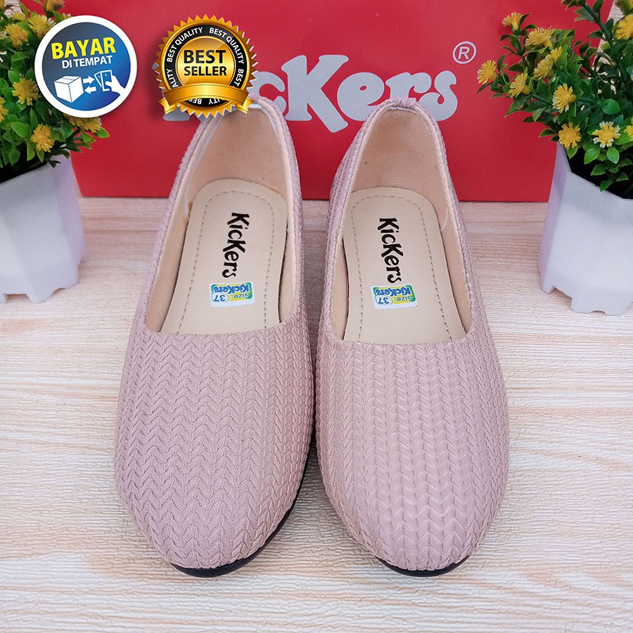 Jual Cod Sepatu Rajut Kickers Size 37-40 FlatShoes Balet Terlaris ...