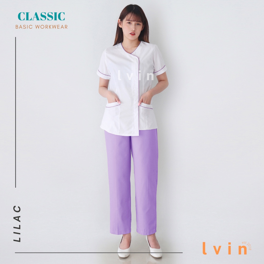Jual Baju Seragam Suster Lvin New Classic Putih / Seragam Suster Lengan ...