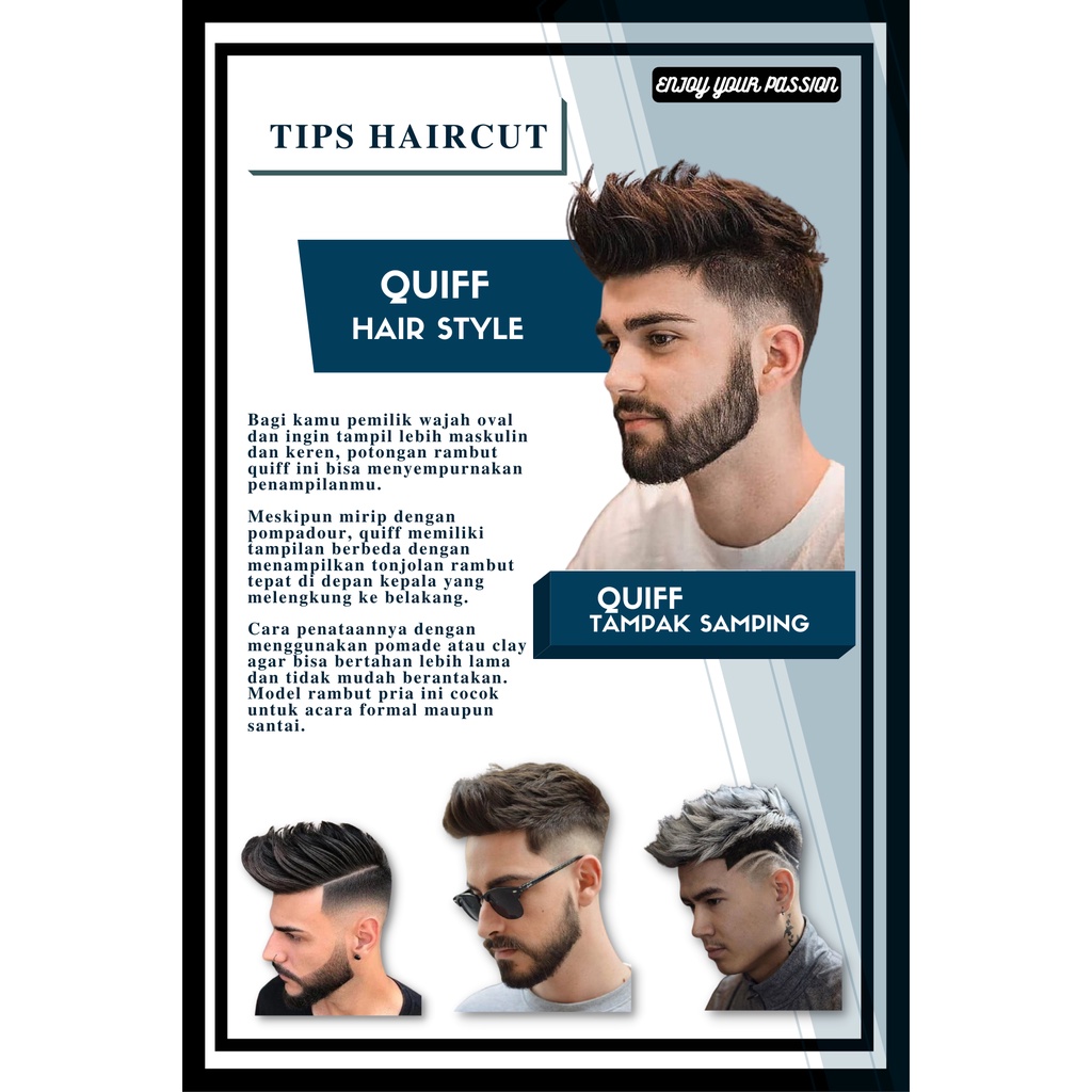 Jual poster hd - POSTER EDUKASI BARBERSHOP - poster pangkas rambut pria ...