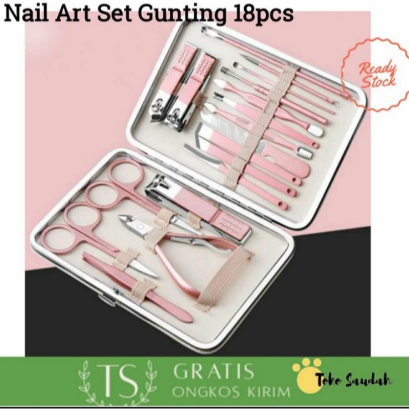 Jual Alat Gunting Kuku Set Alat Menicure Pedicure Set 18 Alat Manicure ...
