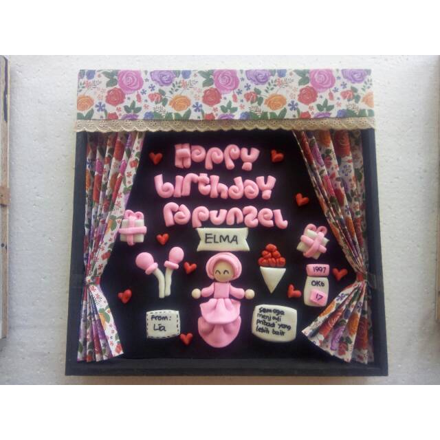 Jual Clay in Frame Birthday size 30x30 Box Kaca || KADO ULANG TAHUN ...