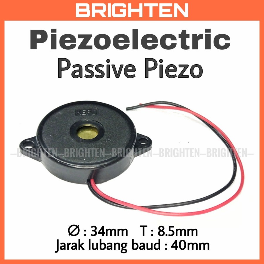 Jual Piezoelectric Passive Piezo Buzzer dia 34mm T 8.5mm | Shopee Indonesia