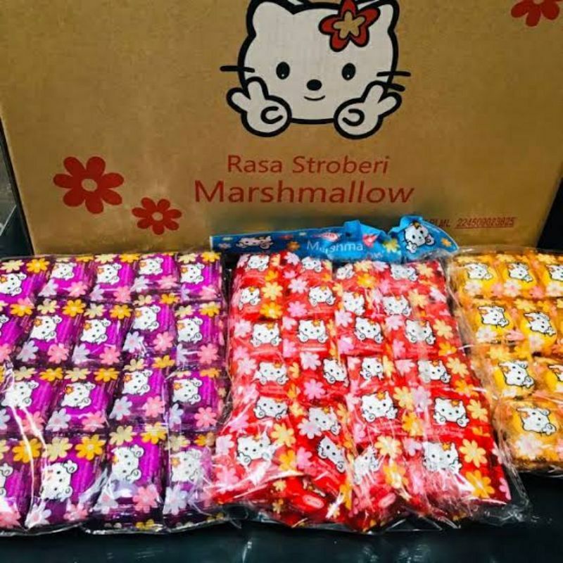 Jual Marshmallow Panda isi 72 Pcs/Marshmallow Hello Kitty Isi 72 pcs ...