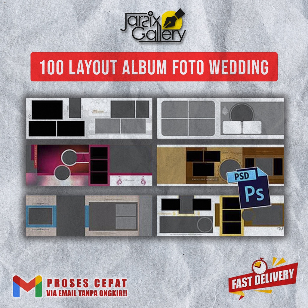 Jual 100 Template Layout Album Foto Wedding Photoshop PSD Siap Edit ...