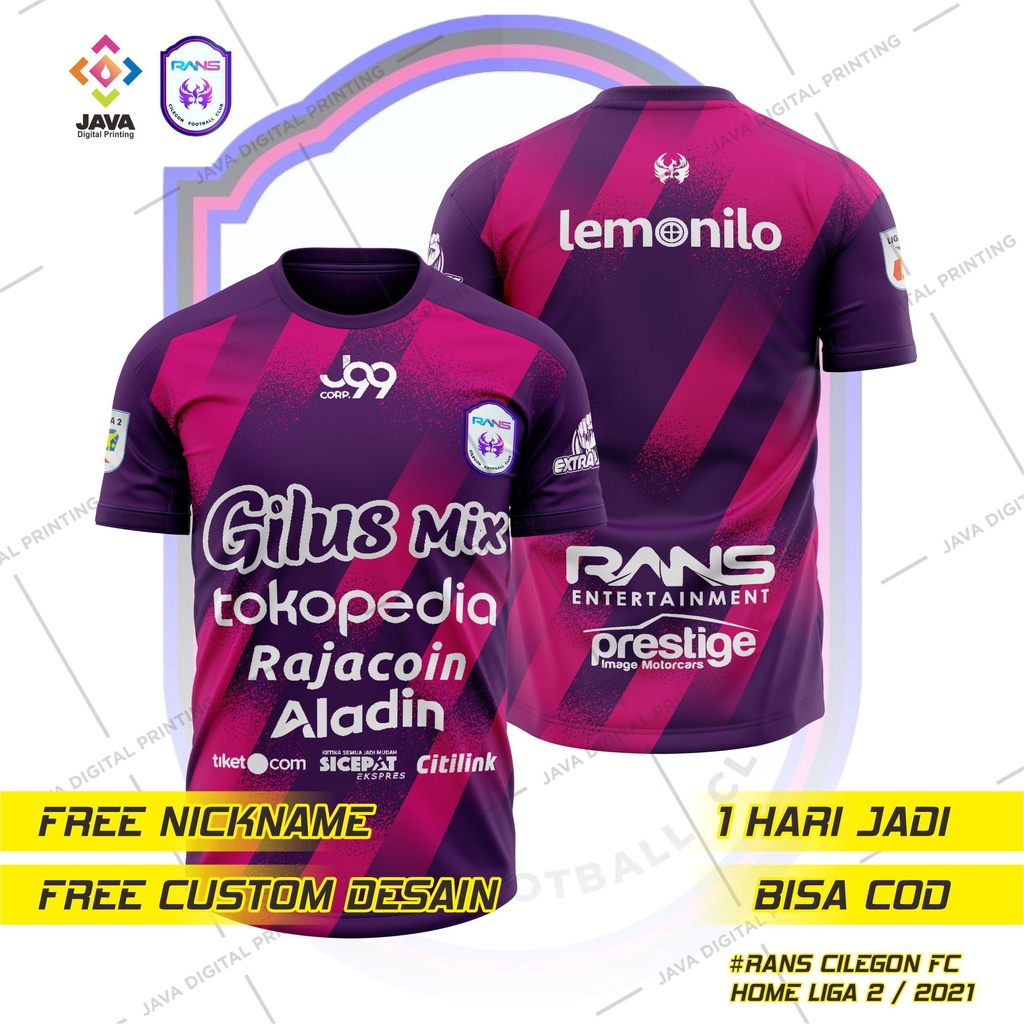 Jual JERSEY BAJU KAOS RANS CILEGON FC HOME LIGA 2 MUSIM 2021 FULL ...