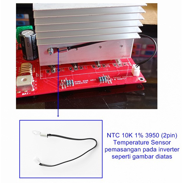 Jual NTC10k 1% 3950 Fixed Mounting Hole Thermistor Temperature Sensor | Shopee Indonesia
