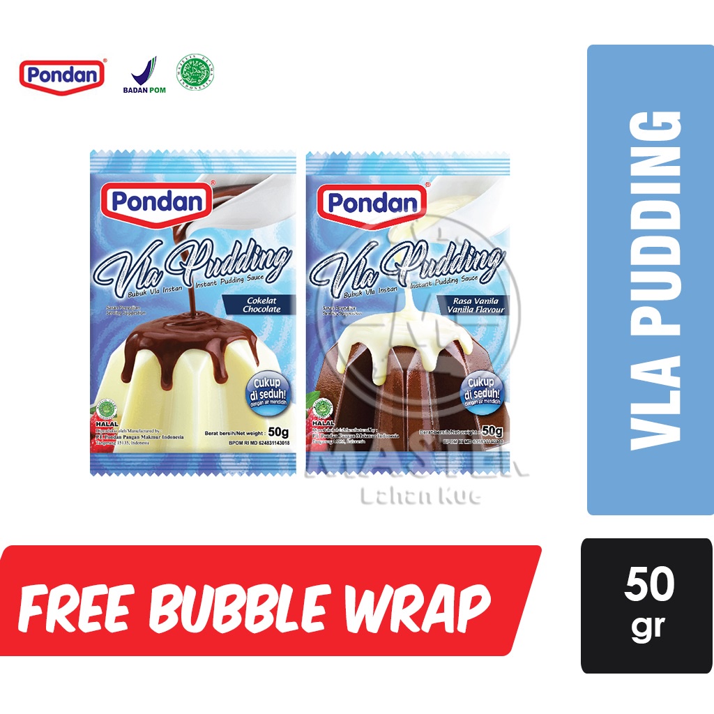 Jual Pondan Vla Pudding Vanilla / Coklat [50gr] | Shopee Indonesia