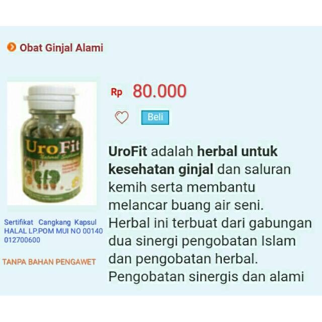 Jual UROFIT obat ginjal alami | Shopee Indonesia
