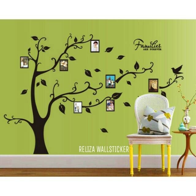 Jual RELIZA WALL STICKER / STIKER DINDING POHON BINGKAI FOTO HITAM FRAME TREE Wallsticker ...