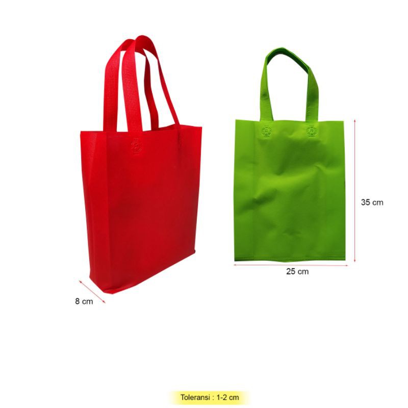 Jual Tas spunbond 25x35+8 bag sponbon kain furing seminar bahan non ...