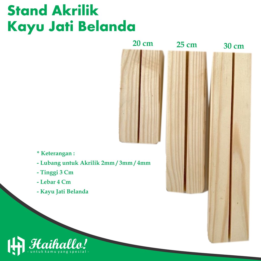 Jual Stand Akrilik 20,25,30cm Stand Kayu holder Stand Dudukan Akrilik ...